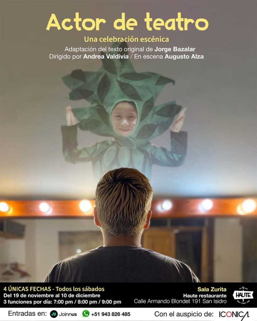 Actor de Teatro presenta la experiencia de un joven actor